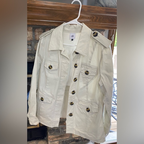 CAbi | Jackets & Coats | Off White Cabi Button Front Jacket | Poshmark
